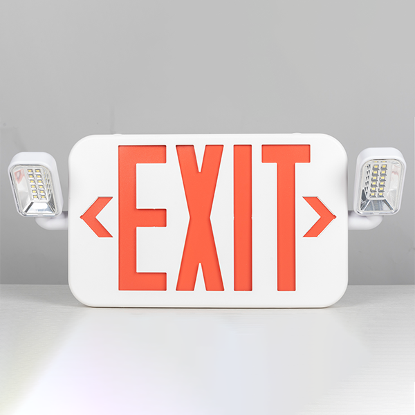 2.4W 6500K Exit Sign Emergency Light Combo with GREEN Letters – Light2Work